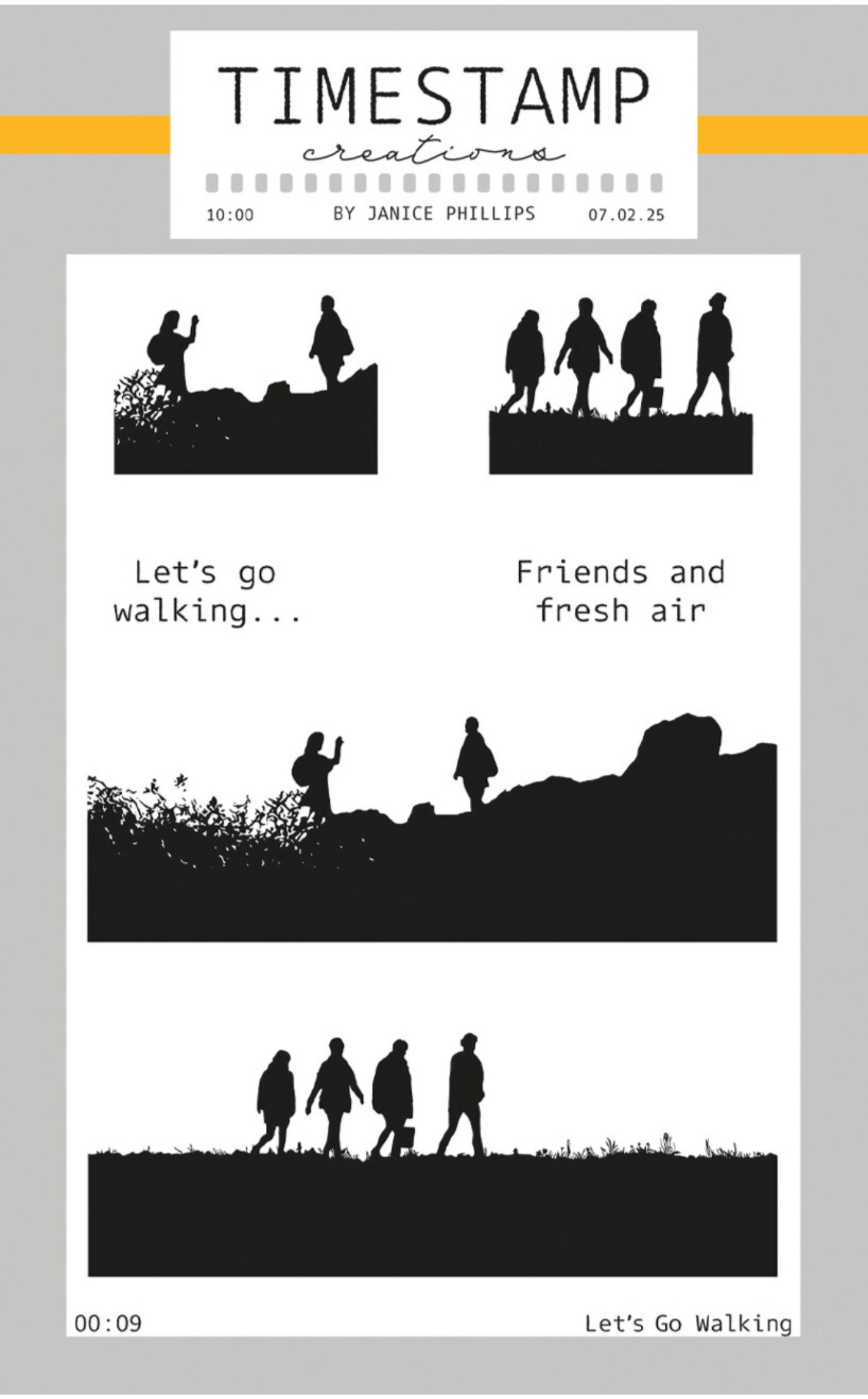 Walking Themed Stamp Set - Perfect for Collectors & Crafters by Janice ...